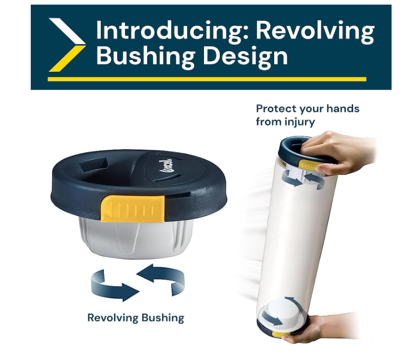 Excell Hand Saver Stretch Film Dispenser with a Brake for 3" Core Film ...